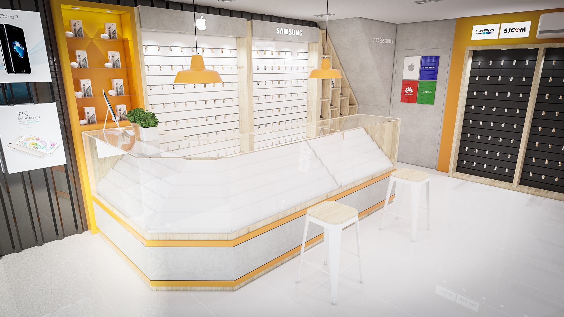 ออกแบบร้าน JK MOBILE SHOP - Furstudio-design