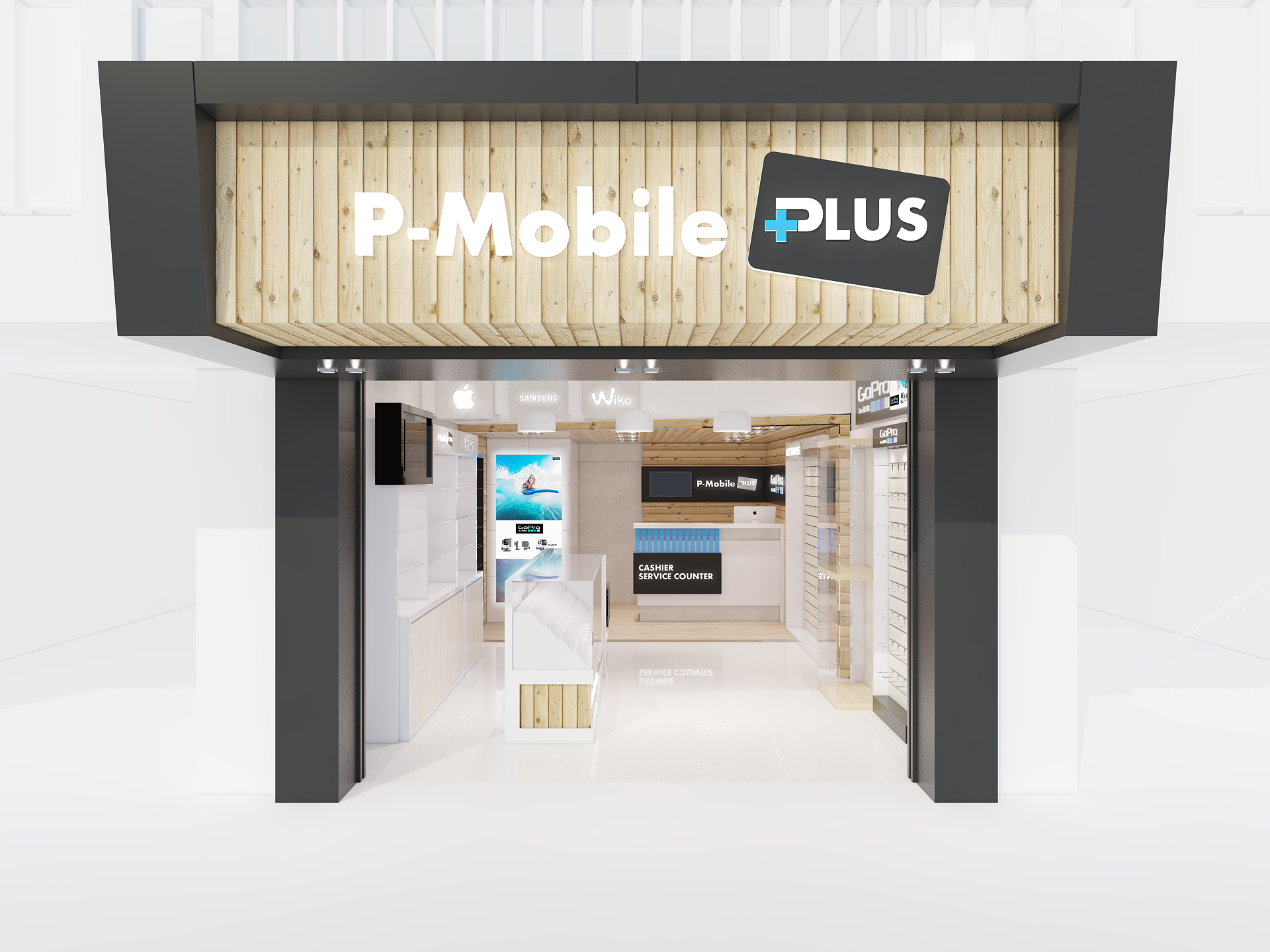 ออกแบบร้าน P-Mobile Plus - Furstudio-design