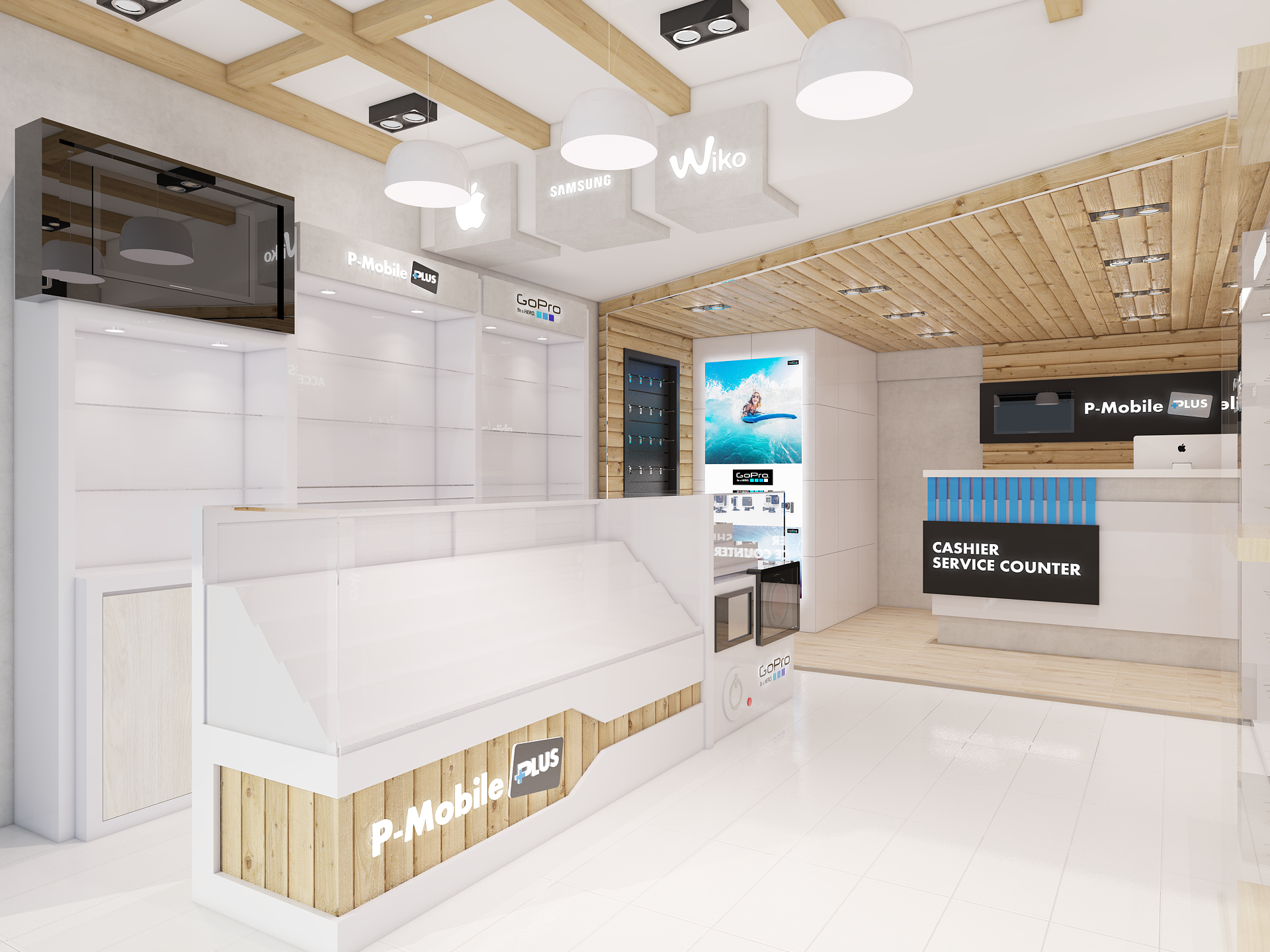 ออกแบบร้าน P-Mobile Plus - Furstudio-design