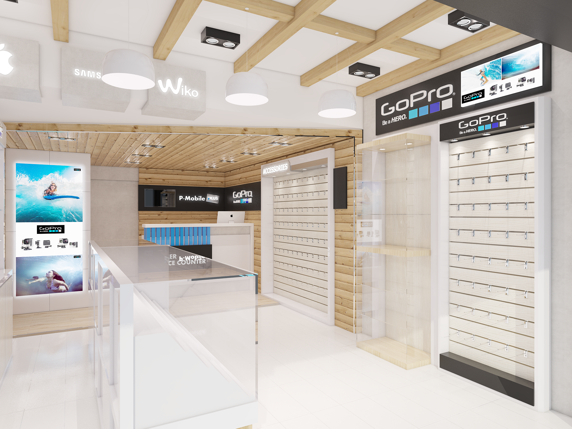 ออกแบบร้าน P-Mobile Plus - Furstudio-design